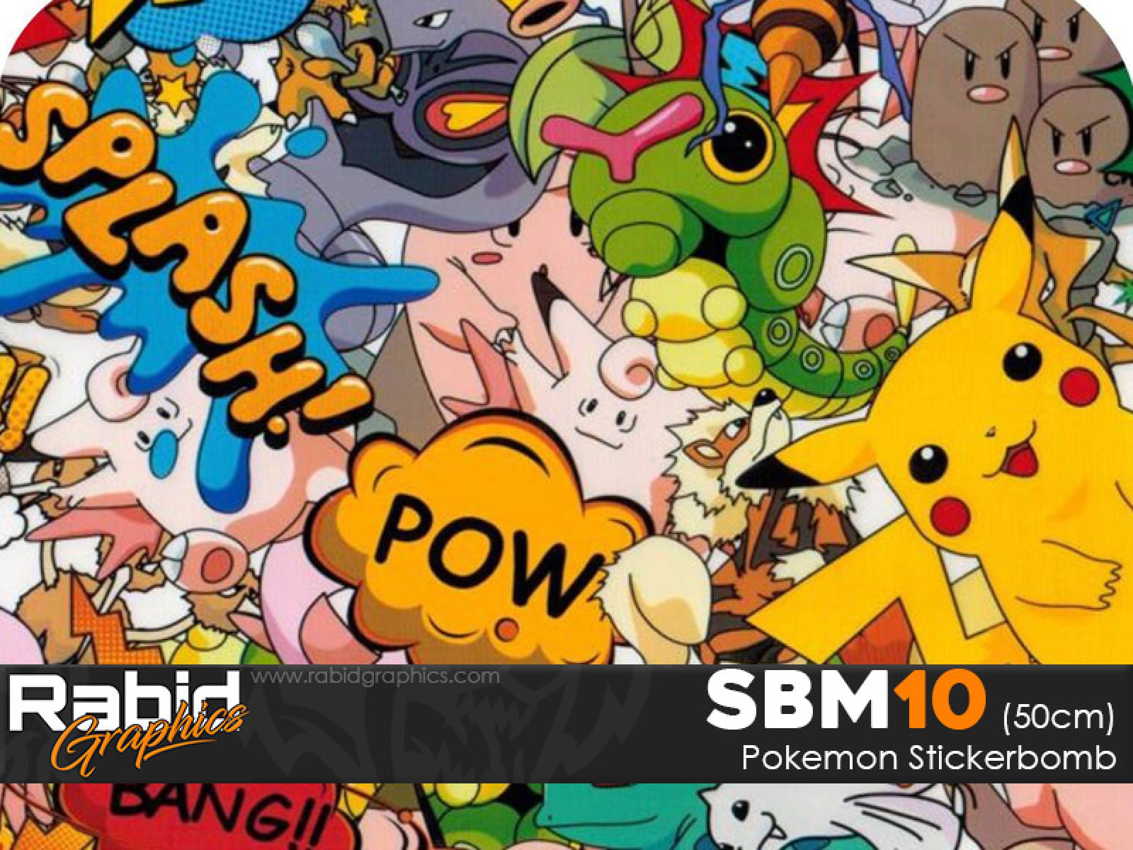 Pokemon Stickerbomb Hydrographics Film (50cm) - Rabid Graphics Ltd
