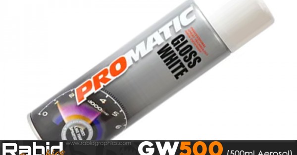 ProMATIC Aerosol Gloss White - Rabid Graphics Ltd