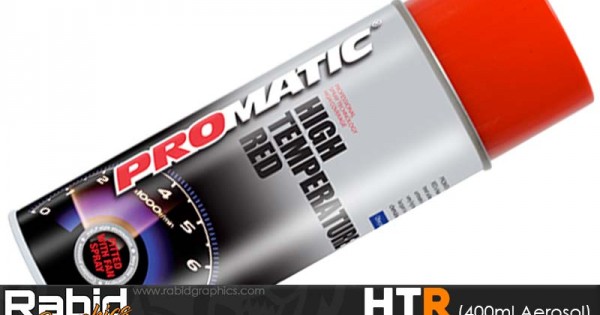 Promatic High Temperature Red Aerosol - Rabid Graphics Ltd